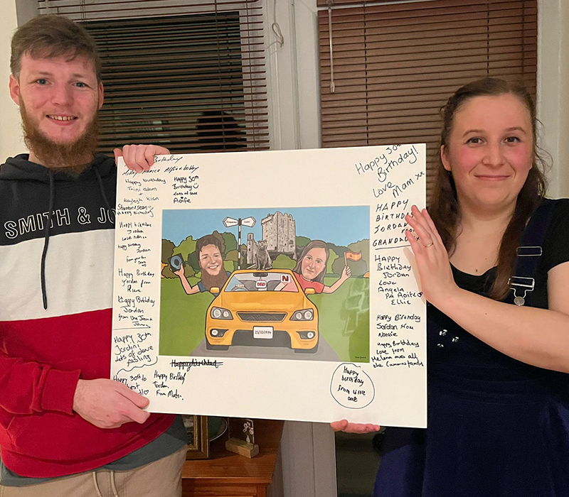 Caricature Cartoon Guest Signing Board created by Irish artist Carmel ...